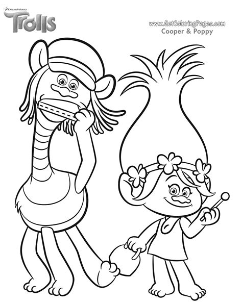 Trolls Dreamworks Coloring Sheet Coloring Pages