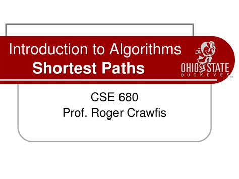 Ppt Introduction To Algorithms Shortest Paths Powerpoint Presentation Id3008921