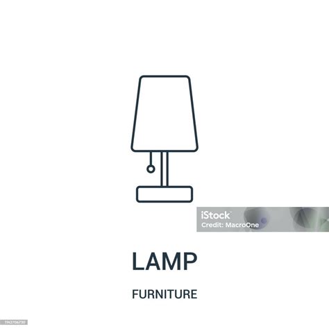 Vetores De Vetor Do Ícone Da Lâmpada Da Coleção Da Mobília Linha Fina Ilustração Do Vetor Do