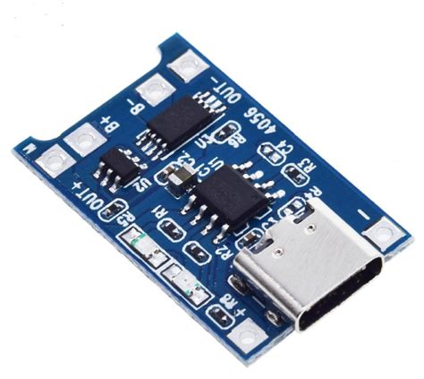 Tp4056 Lithium Battery Charger Module With Dual Protection Usb C Crcibernética