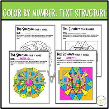 Color By Number Text Structure By A Babely Shop TPT