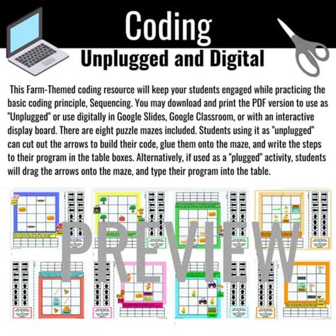 Farm Themed Coding Unplugged And Digital By Lets Tech It Out Tpt