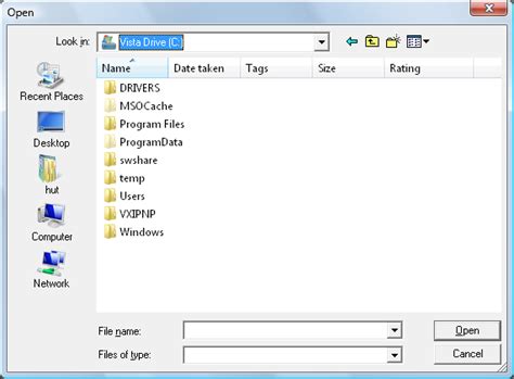 c how to open new openfiledialog automatically in vista win7