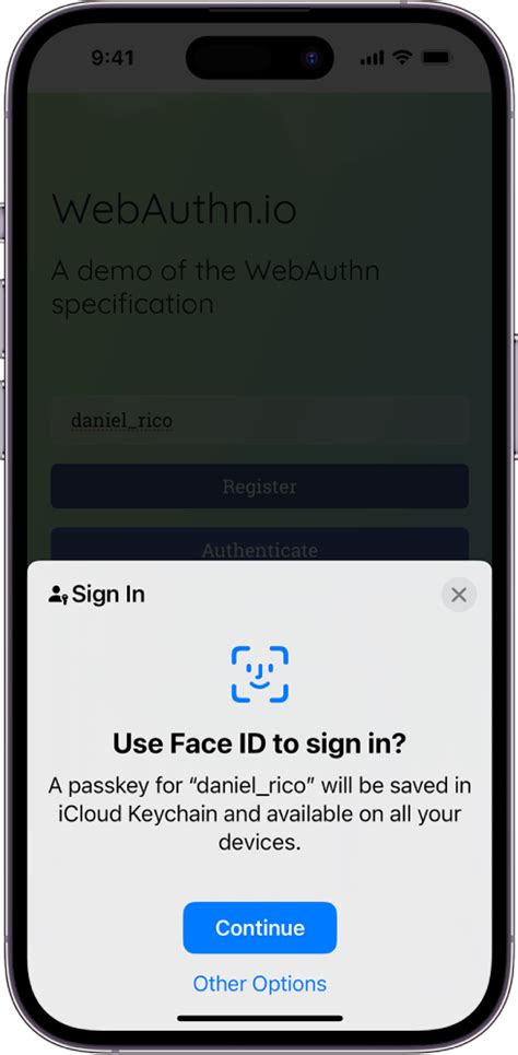 Sign In With Passkey An Option For Appl Apple Community