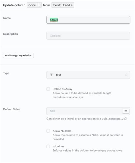 Edit Table Panel And The Edit Column Panel Feature Parity · Issue 8741 · Supabasesupabase · Github