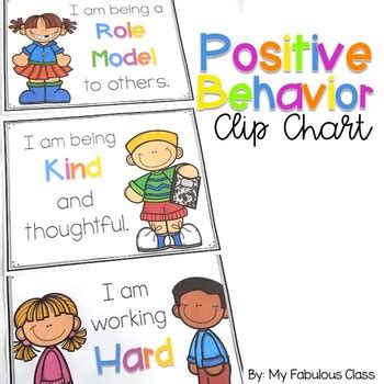 Positive Behavior Clip Chart By My Fabulous Class Tpt