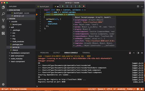Debugging Server Js With Visual Studio Code Opencomponents Oc Wiki GitHub