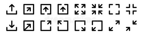 Minimize Maximize And Close Icon Vectors Elements Of The Application Window Stock Vector