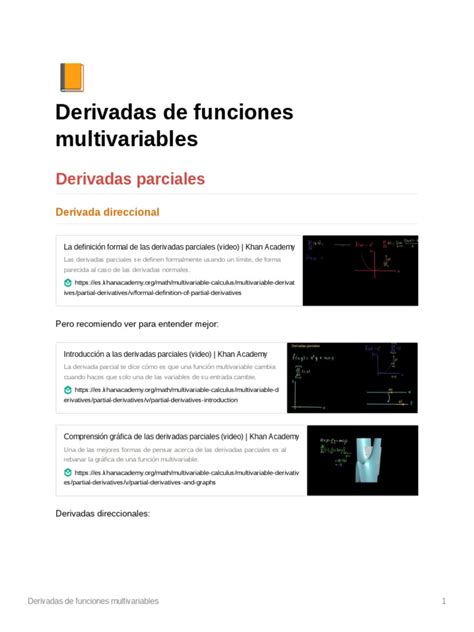 4 Derivadas De Funciones Multivariables Pdf