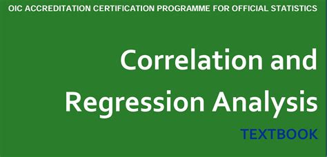 Free E Book “correlation And Regression Analysis” Textbook By Sesric
