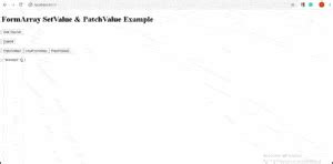 SetValue PatchValue In FormArray Angular Tektutorialshub