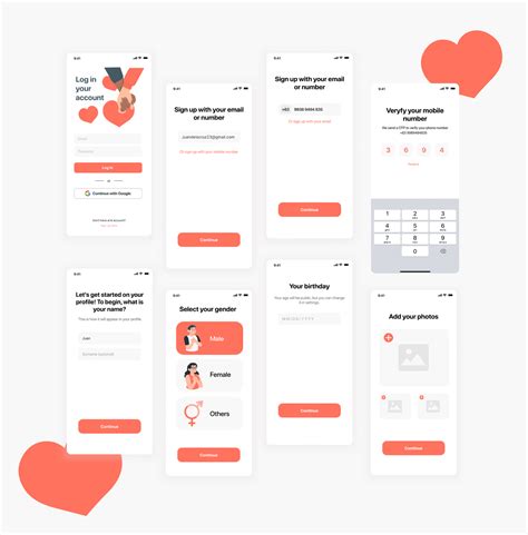 Dating App Onboarding Login Ui Behance