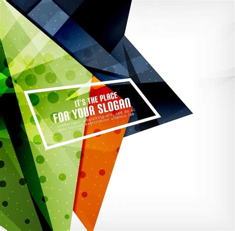 premium vector modern 3d glossy overlapping triangles