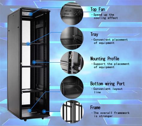 SPCC 19 Rack Enclosure Server Cabinet Floor Mount Network Rack Customized Size