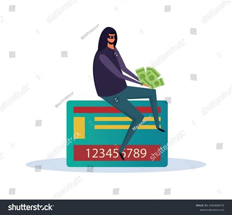 Cyber Security Composition Doodle Character Hacker Stock Vector Royalty Free 2265608715