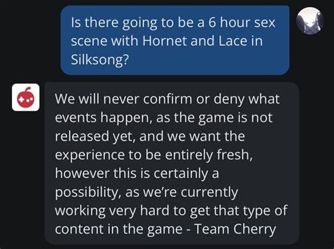 Silksong Sex Scene Confirmed R Silksong