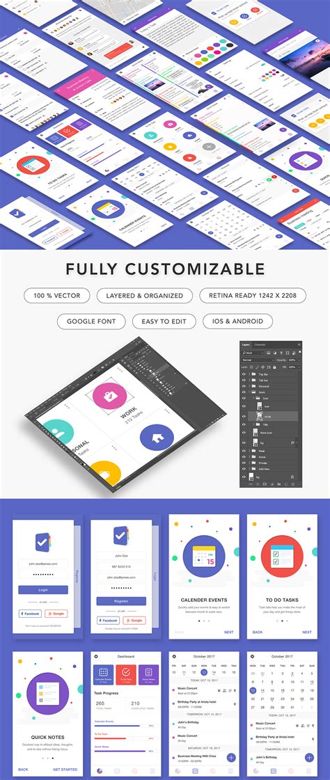 To Do Task Manager App UI Kit On Behance