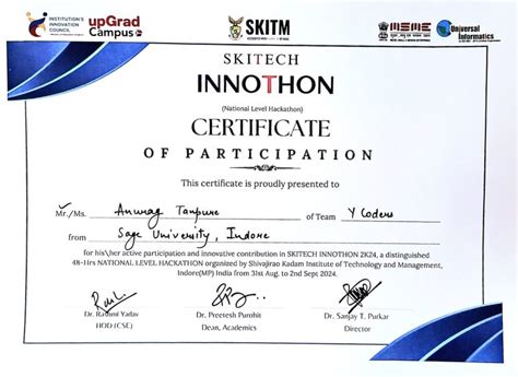 Anurag Tanpure On Linkedin Participated In The Innothon Hackathon At