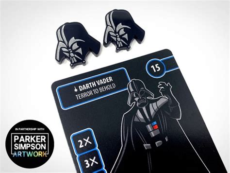 Darth Vader Shield Acrylic Tokens Set Of 6 Star Wars Etsy