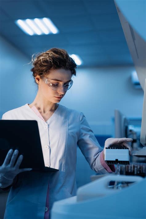 Woman Portrait Scientist In Lab Chemical Engineer And Forensics Using