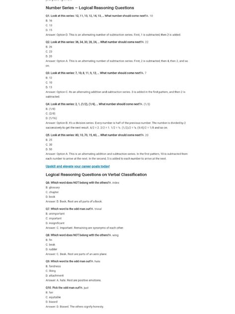 Reasoning Questions Pdf