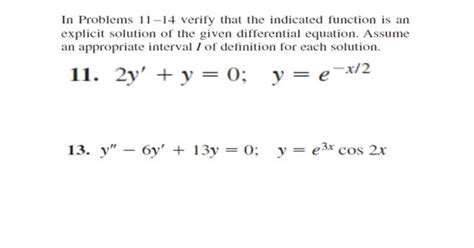 Solved In Problems Verify That The Indicated Function Chegg
