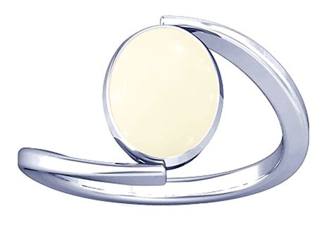 Divya Shakti 1125 1150 Carat White Coral Moonga Munga Gemstone Silver Ring For Women