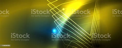 네온 빛나는 테크노 라인 하이테크 미래 추상 배경 템플릿 벡터 0명에 대한 스톡 벡터 아트 및 기타 이미지 0명 곡선 디자인 Istock