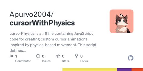 Github Apurvo2004cursorwithphysics Cursorphysics Is A Rft File