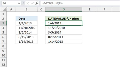 How To Use The DATEVALUE Function