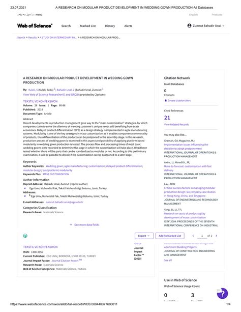 Pdf A Research On Modular Product Development In Wedding Gown Production