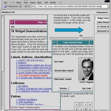 Tcl Tk Widget Demos On The Web Download Scientific Diagram