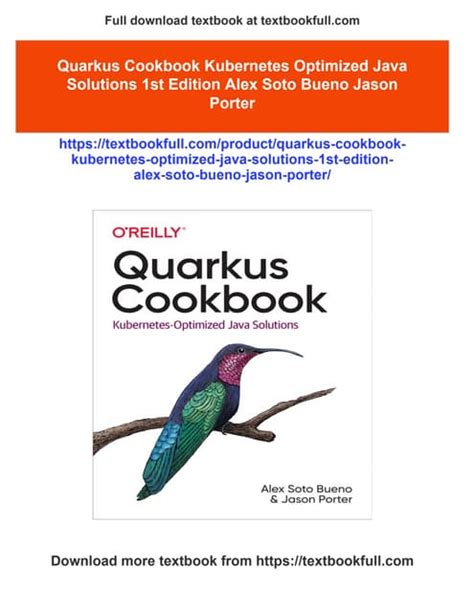 Immediate Download Quarkus Cookbook Kubernetes Optimized Java Solutions