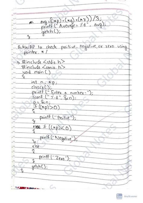 Programming In C Global Notes