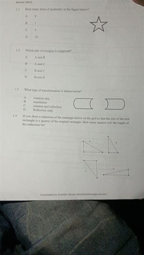 1 1 How Many Lines Of Symmetry In The Figure Below A 0 B 1 C 5