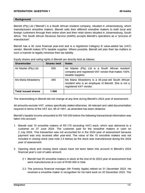 Integration Question 1 Pdf