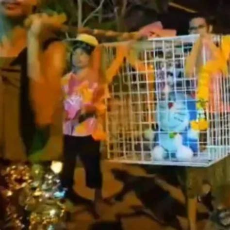 Drought Hit Thai Farmers Ditch Real Cats For Doraemon Or Hello Kitty To Summon Rain In Anti