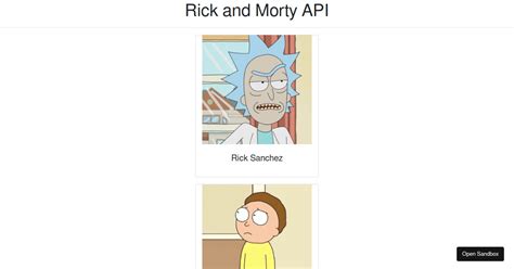 Rick And Morty Api Codesandbox