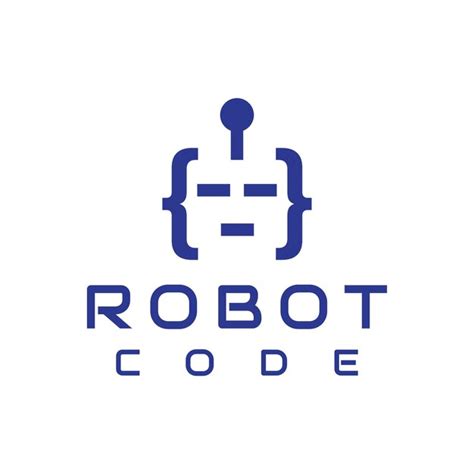 Premium Vector Robot Code Technology Logo Design