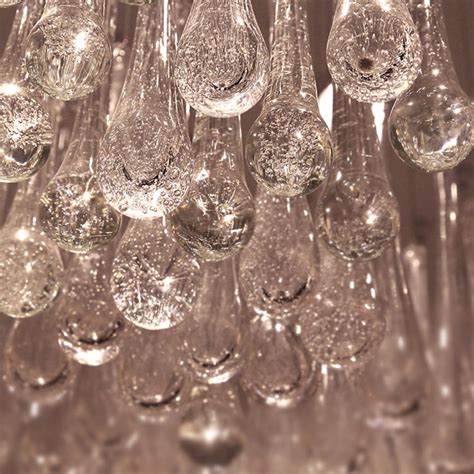 Custom Handmade Glass Raindrop Lighting Glass Installation Glass