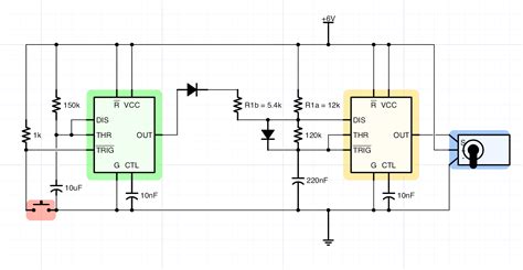 555 Timer Servo Control With Push Button And Auto Return Electronics