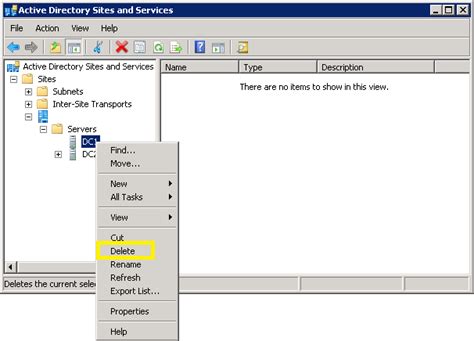 Active Directory Supprimer Manuellement Un Controleur De Domaine Teddycorp