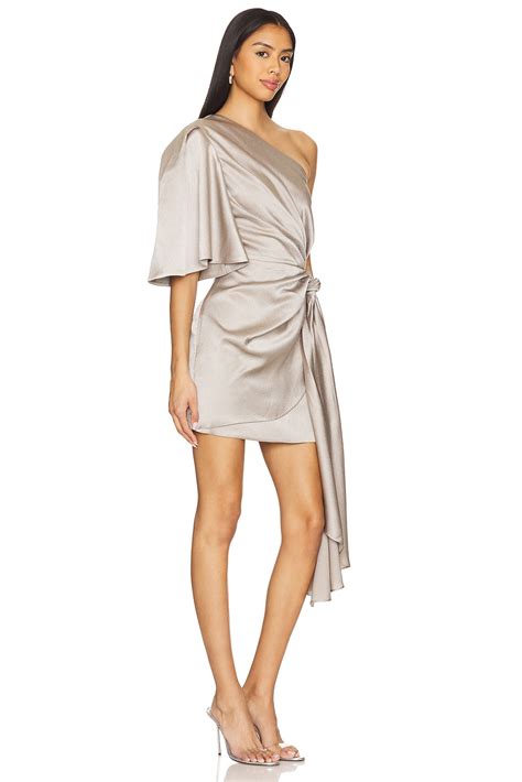 Solace London Marcie Mini Dress In Pewter Revolve