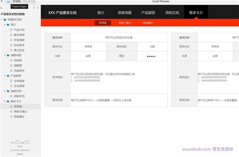 产品需求文档与原型案例模板axure Rp源文件下载 Axurehub产品原型资源站