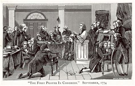 The First Prayer In Congress Sepember 1774 Stock Image Look And Learn