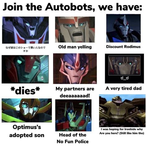 Pin By Tater Tots On Transform And Roll Out Transformers Prime Funny Transformers Memes