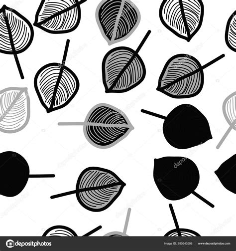 Seamless Set Tree Leaves Background Stock Vector By Kuklaluda 280543508