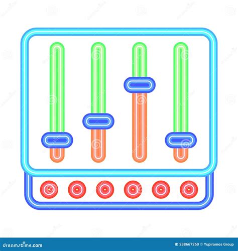 Neon Dj Controls Stock Illustration Illustration Of Vector 288667260