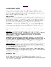 ACQ 101 Module 8 Docx Module 8 Contract Management Overview Contract Management Requires A