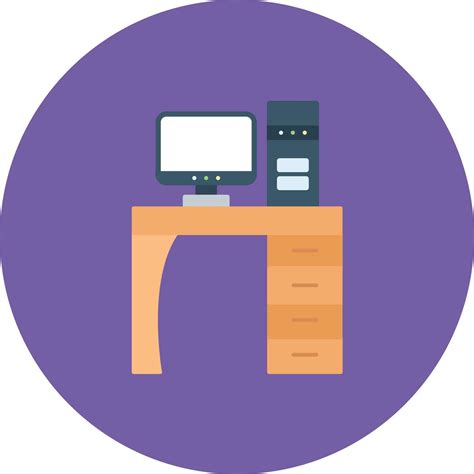 Computer Table Vector Icon 31065873 Vector Art At Vecteezy